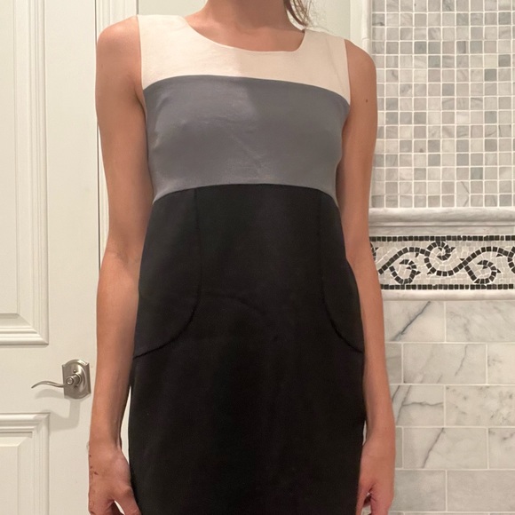 Theory | Dresses | Vintage Theory Color Block Dress With Pockets | Poshmark